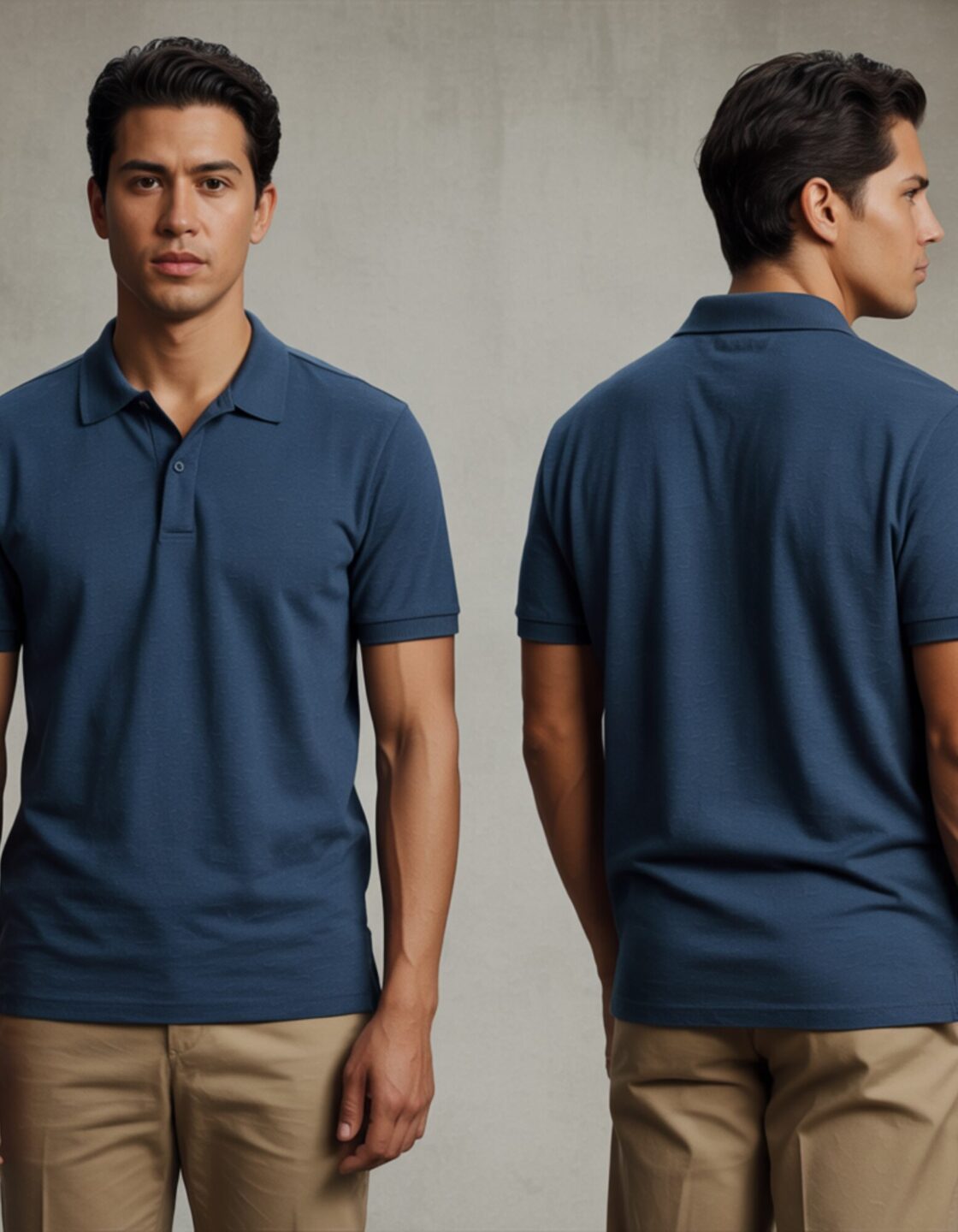 NAVY BLUE POLO T-SHIRT - Tee Affection